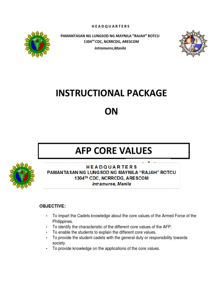 Understanding the Core Values of the Armed Forces of the Philippines ...