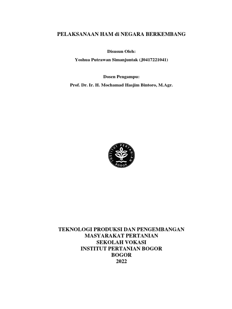 Pelaksanaan Ham Di Negara Berkembang | PDF
