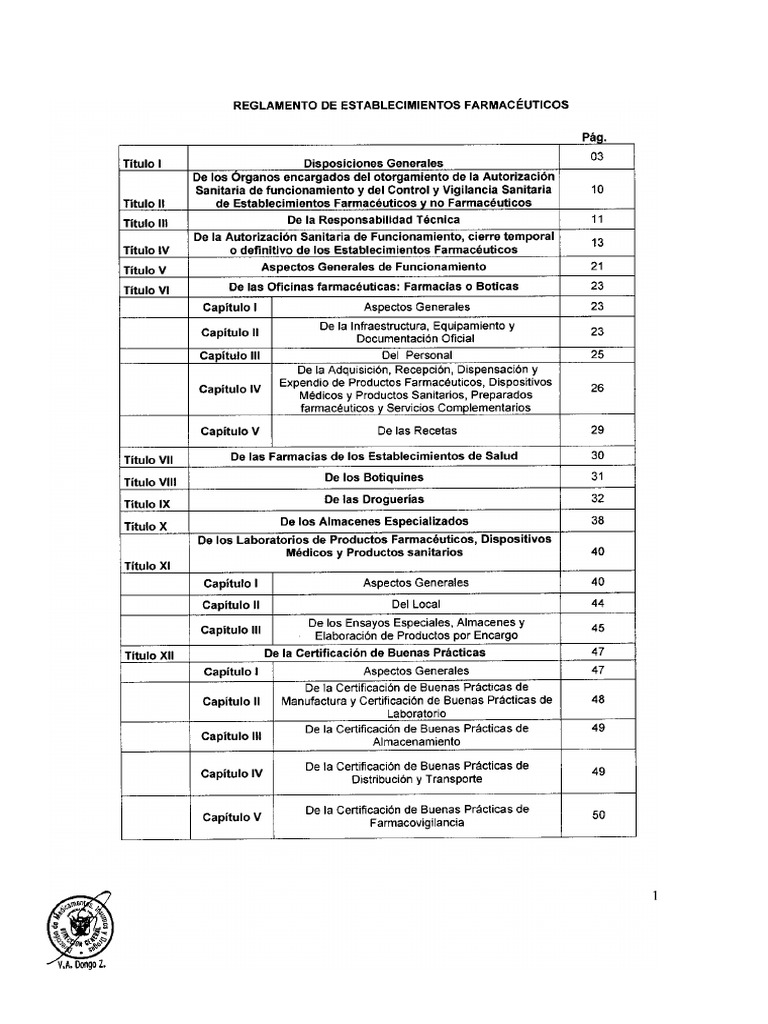 DS 014-2011-Sa Reglamento de Establecimientos DE LAS OFICINA FARMACÉUTICAS | PDF