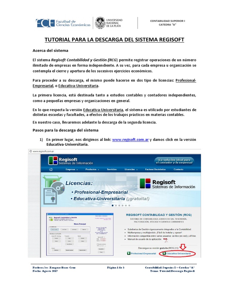 Tutorial Descarga Regisoft | PDF | Contabilidad | Maestros
