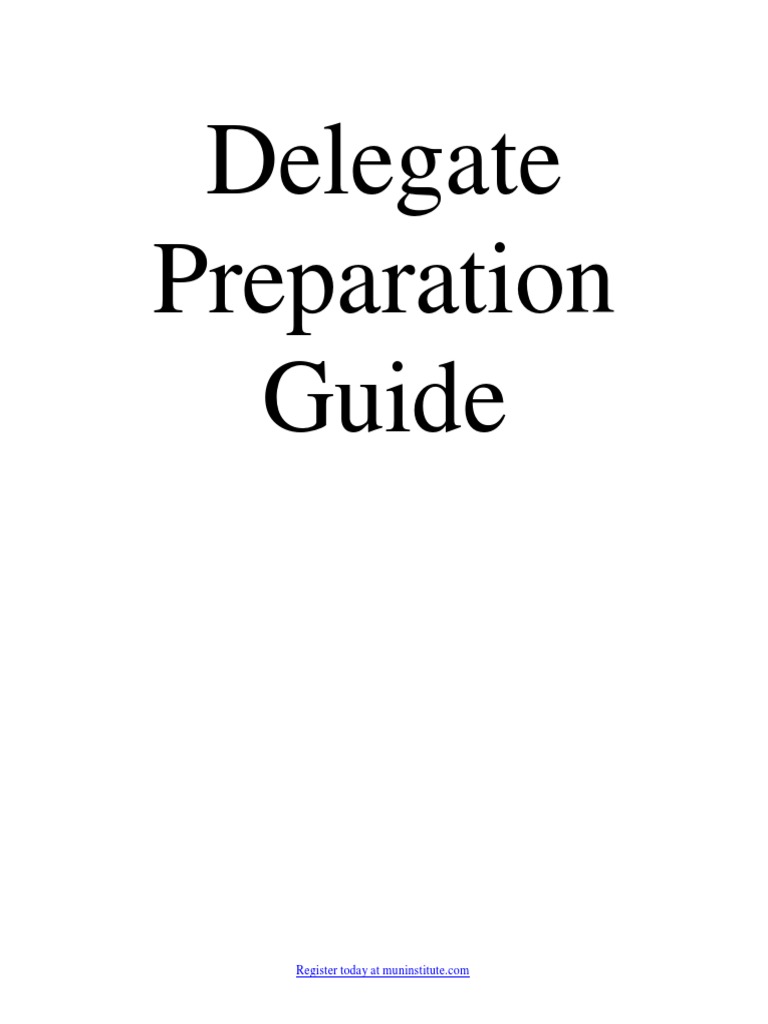 Delegate Preparation Guide | PDF | United Nations | International Relations