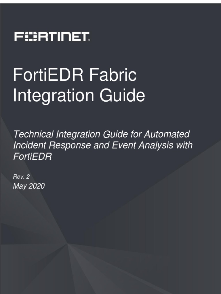 FortiEDR Fabric Integration Guide Rev2 | PDF | User (Computing) | Login