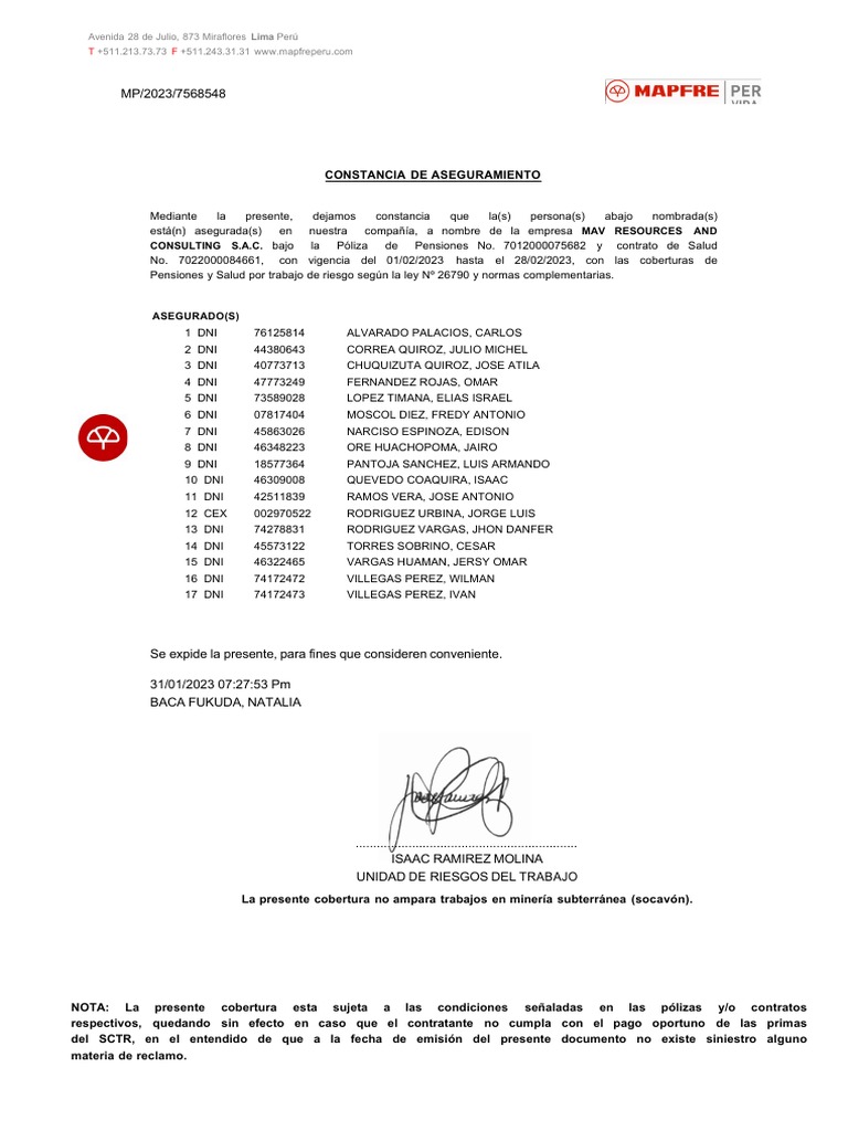 MAV Inc1 Ene23 | PDF