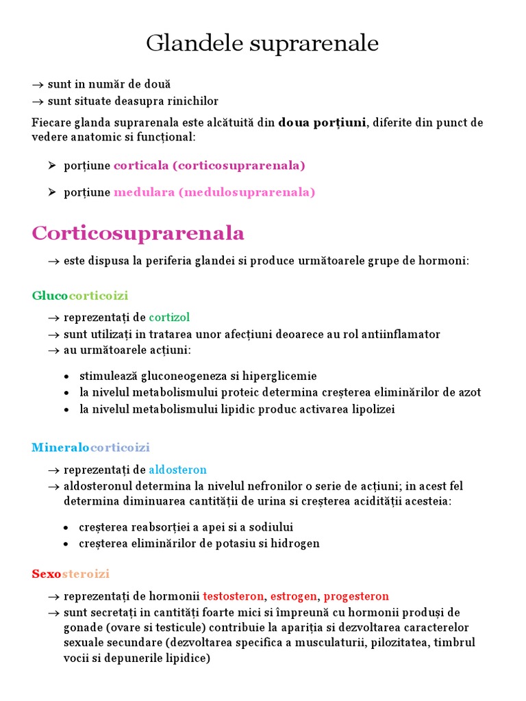 Glandele Suprarenale | PDF