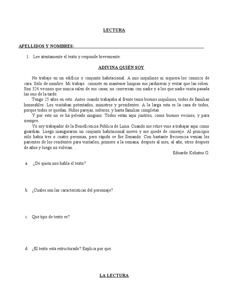 adivina quien soy | PDF