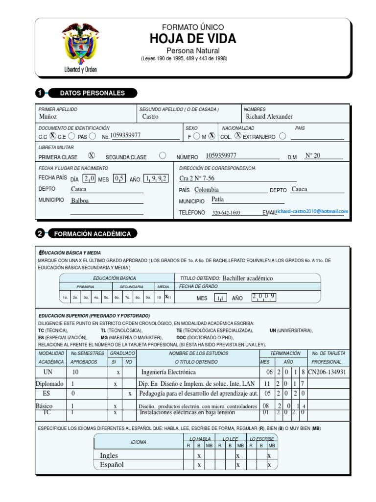 Hoja - Vida | PDF | Etapas educativas