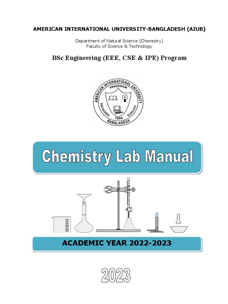 AIUB Chemistry Lab Manual Overview | PDF | Science & Mathematics