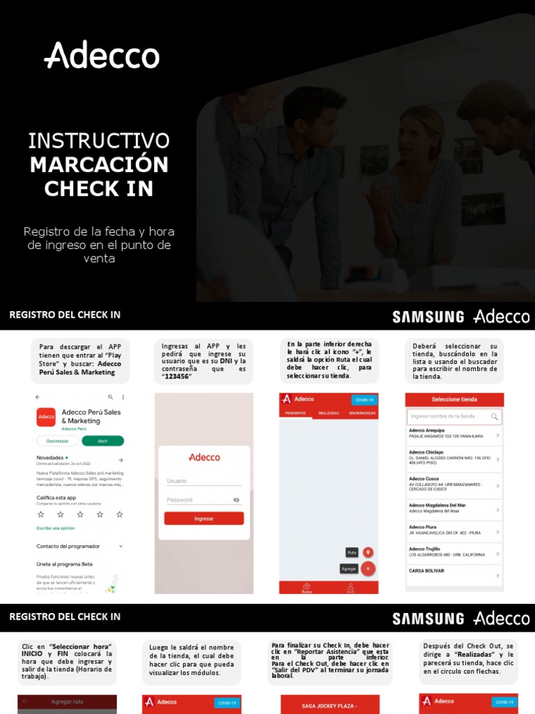 Instructivo App Adecco-Samsung PDF | PDF | Informática