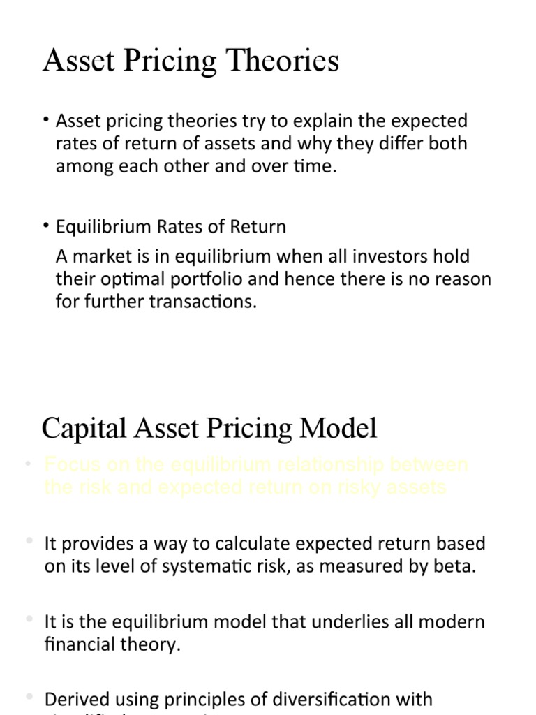 CAPM Index Models | PDF | Capital Asset Pricing Model | Financial Risk