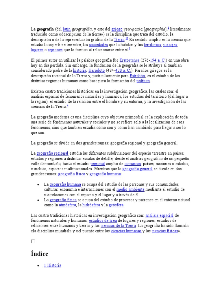 Geografía | PDF | Geografía | Science