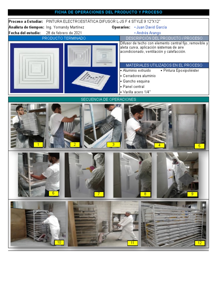 Ficha Del Producto y Proceso | PDF