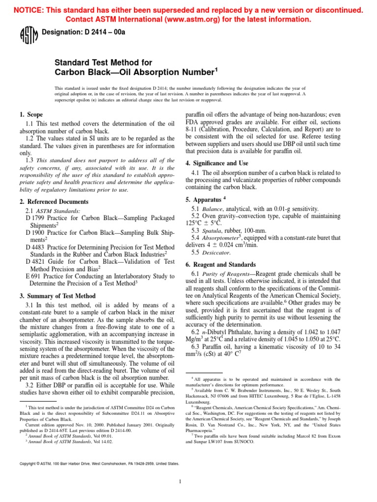 D 2414 - 00 Rdi0mtqtmdbb PDF | PDF | Calibration | Switch