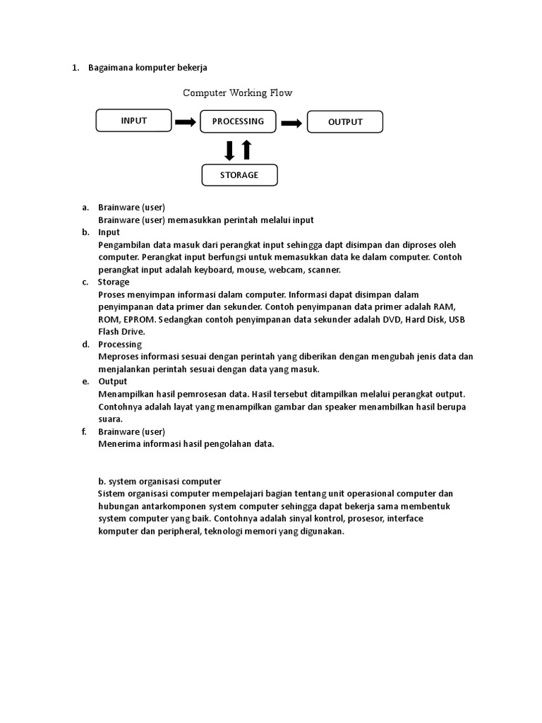 Cara Kerja Sistem Komputer Secara Umum | PDF | Komputer