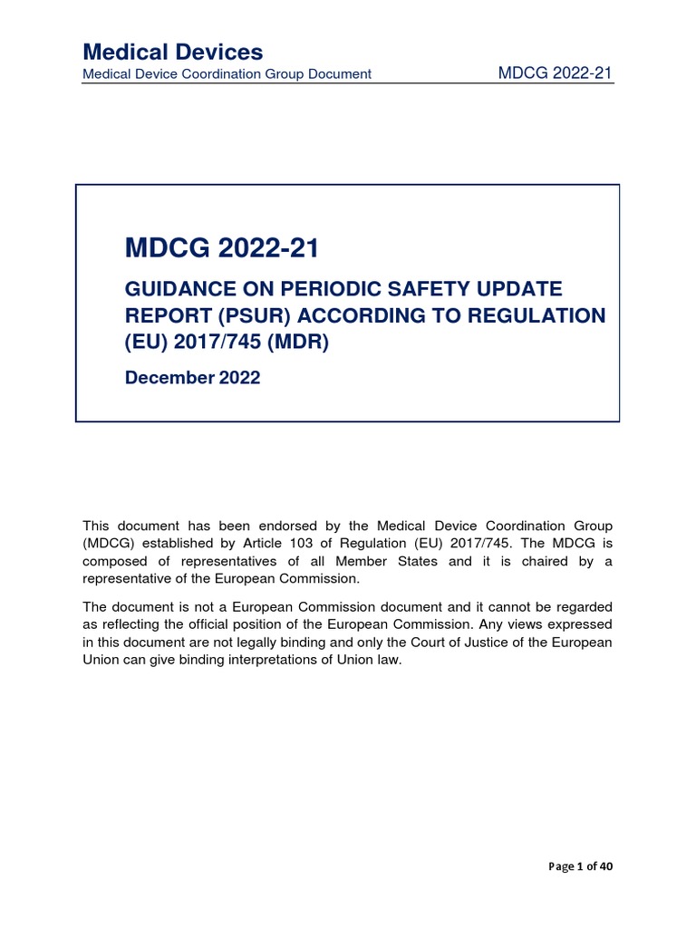 MDCG 2022-21 en PDF | PDF | Medical Device