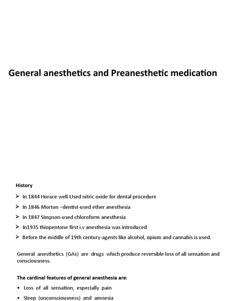 General Anesthetics | PDF