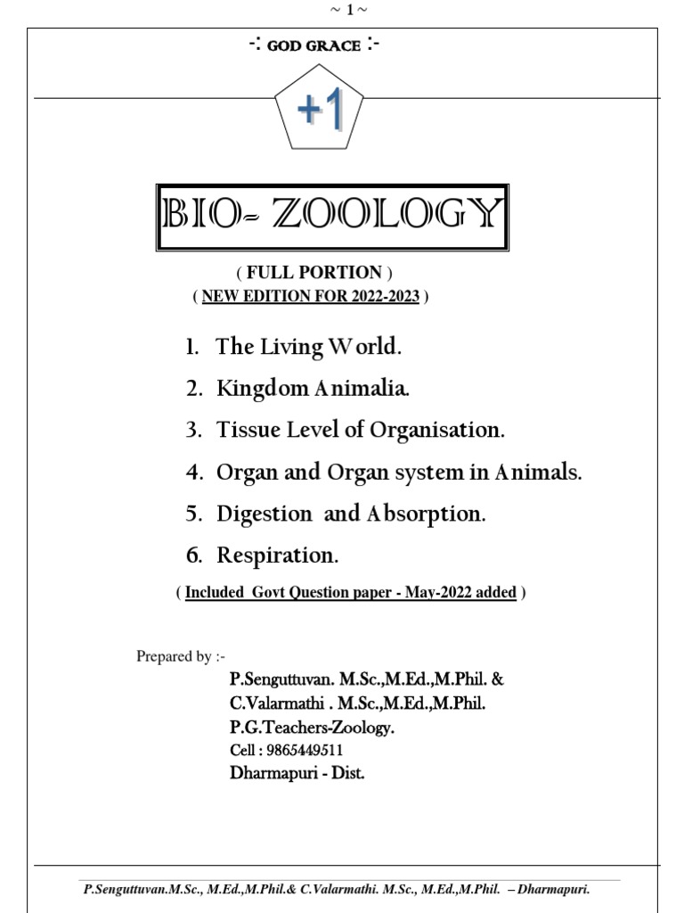 +1 BIO-ZOO-EM-Vol-1 PDF | PDF | Epithelium | Tissue (Biology)