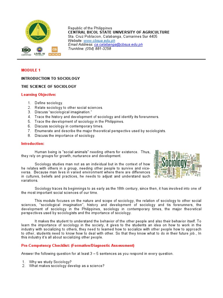 Module 1 | PDF | Geography | Sociology