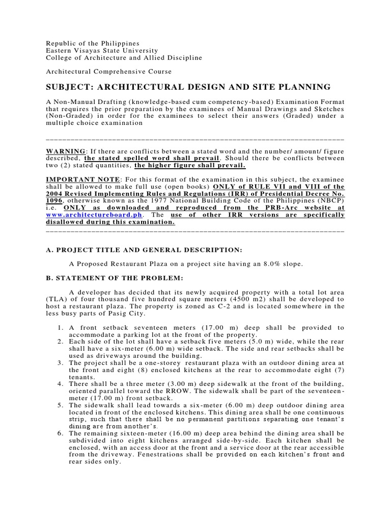 Proposed Restaurant Plaza Design | PDF | Buildings And Structures