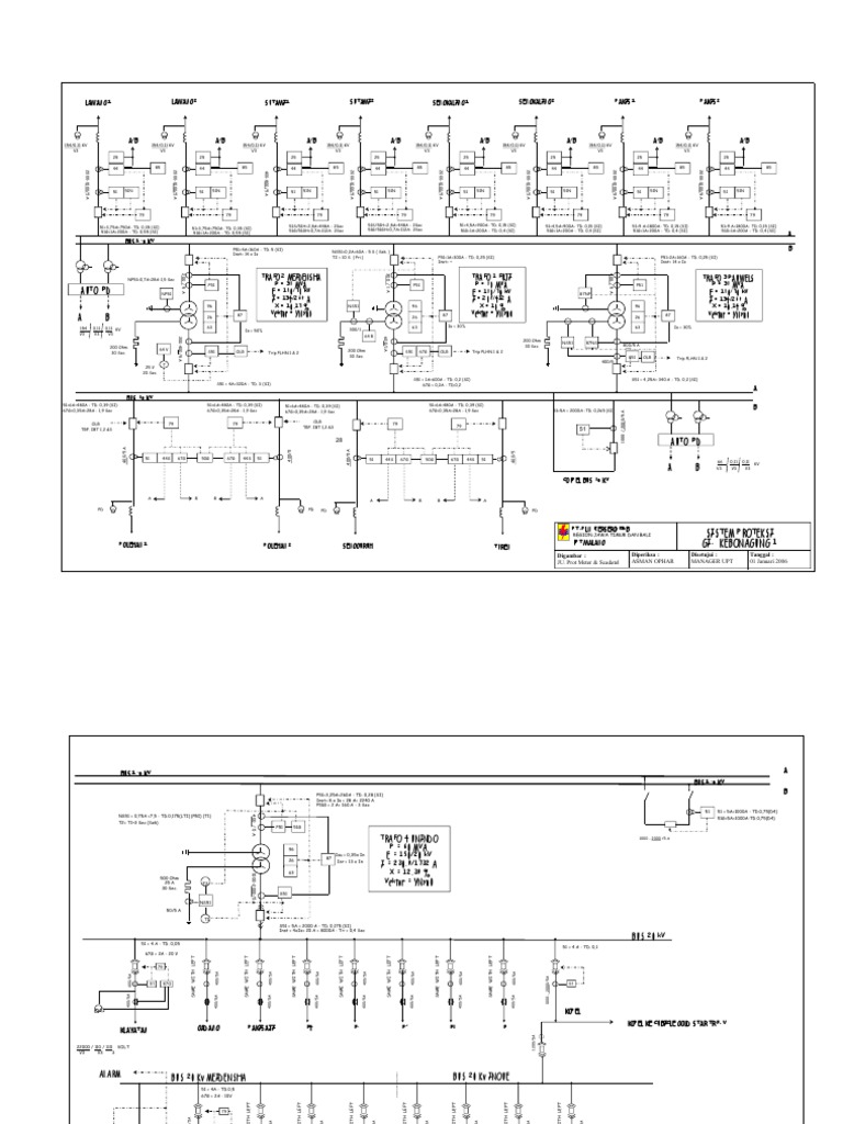 2 - Single Line Diagram Gi Kebonagung | PDF | Electricity | Electrical ...