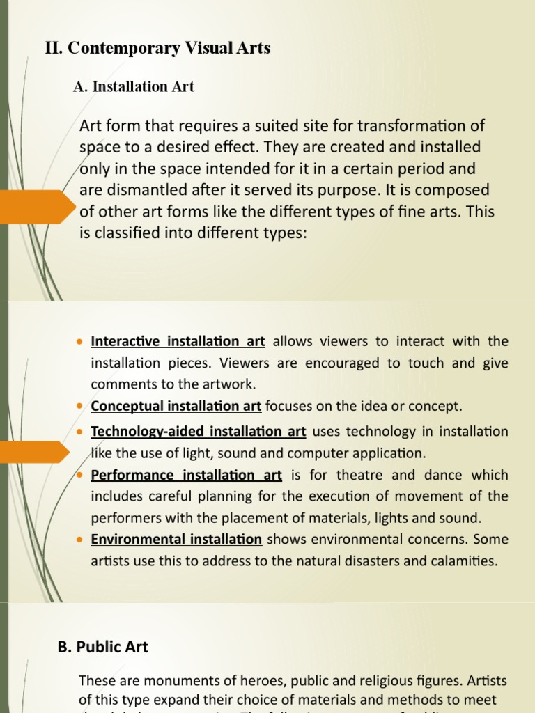 Contemporary Arts | PDF | Installation Art | The Arts
