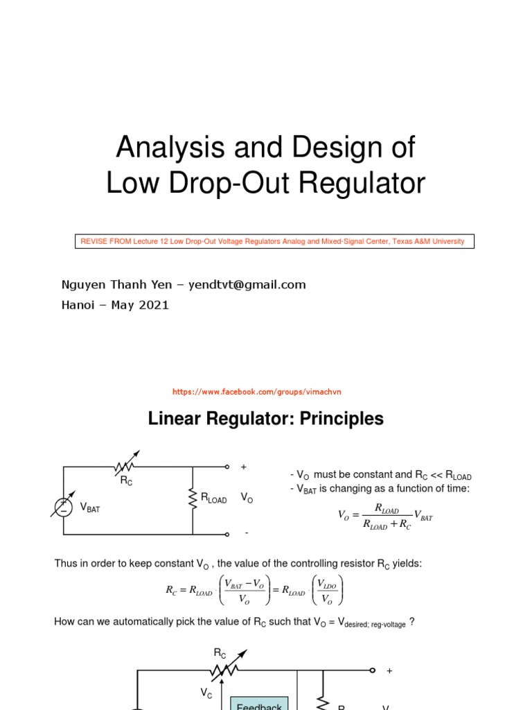 Analysis and Design LDO | PDF | Amplifier | Capacitor