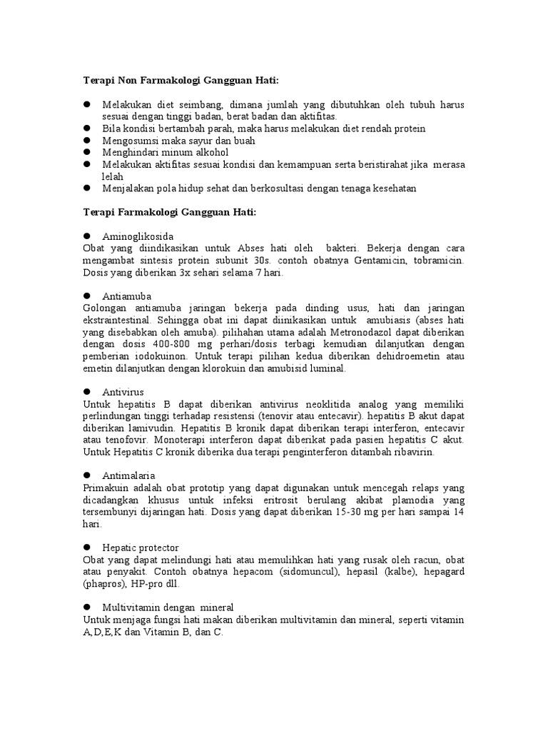 Terapi Non Farmakologi Gangguan Hati | PDF