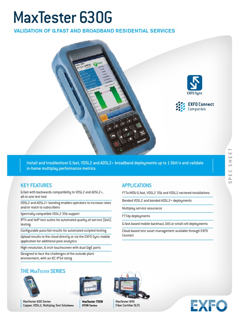 3edge EXFO Spec-Sheet MaxTester-630G V1 en PDF | PDF | I Pv6 | Voice ...