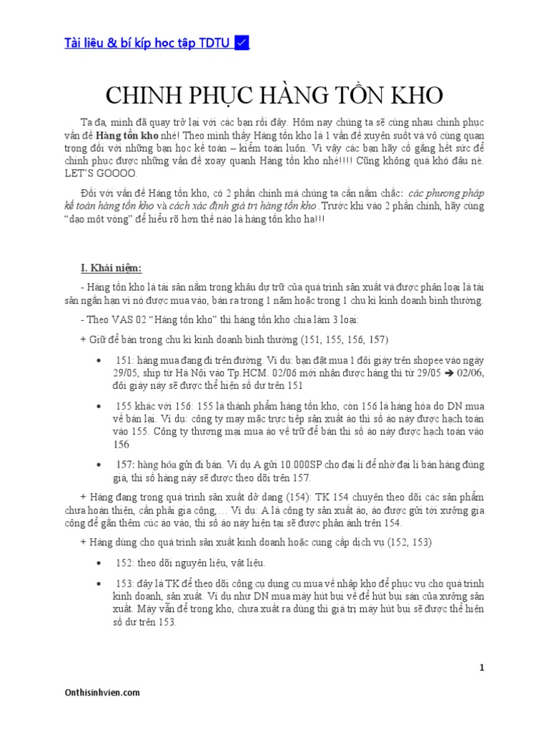 Chinh PH C Hàng T N Kho PDF | PDF