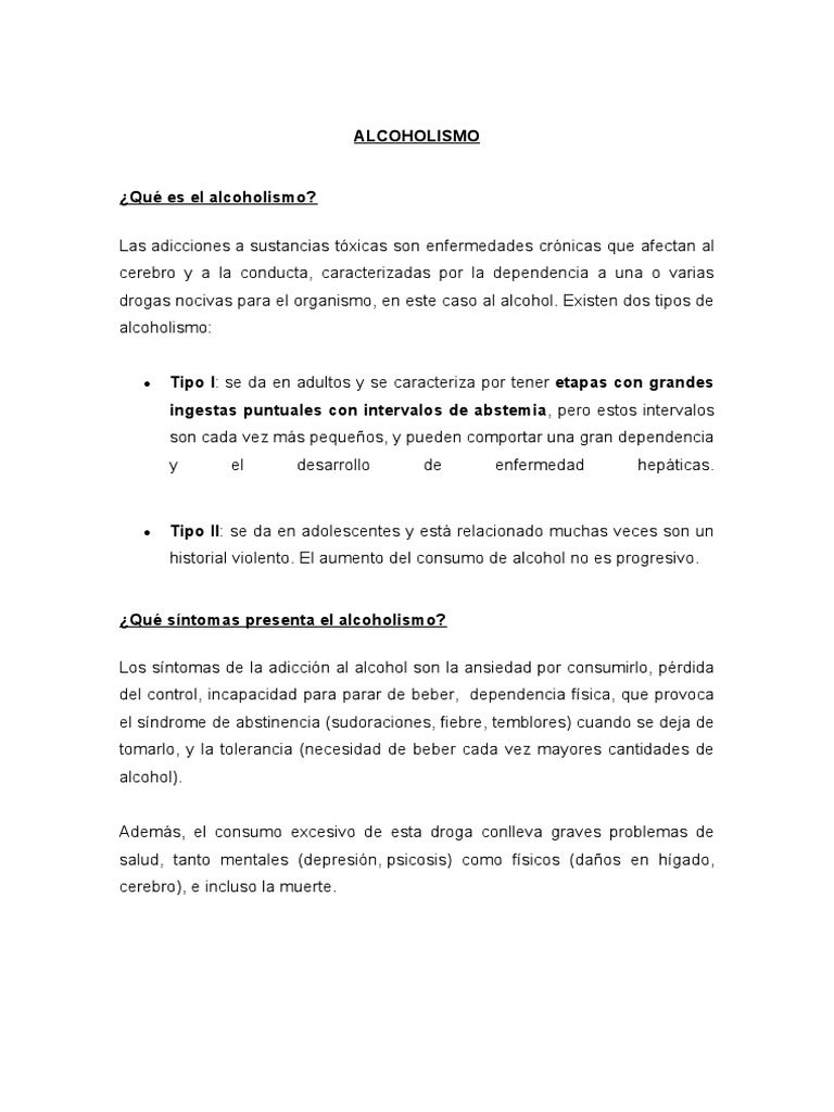 ALCOHOLISMO | PDF