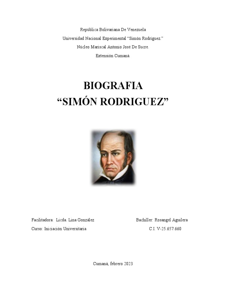 Biografia de Simon Rodriguez | PDF