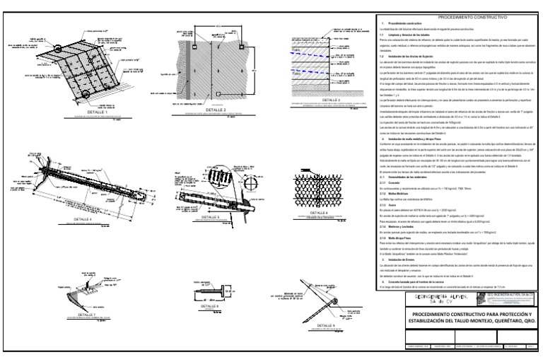 06 02 2023 Plano Constructivo Talud Montejo - 02feb23 | PDF | Materiales | Naturaleza