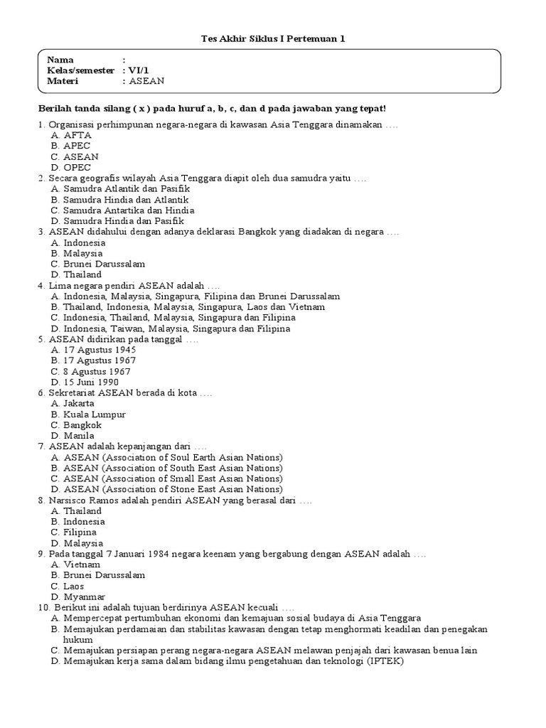 Soal Evaluasi PTK | PDF