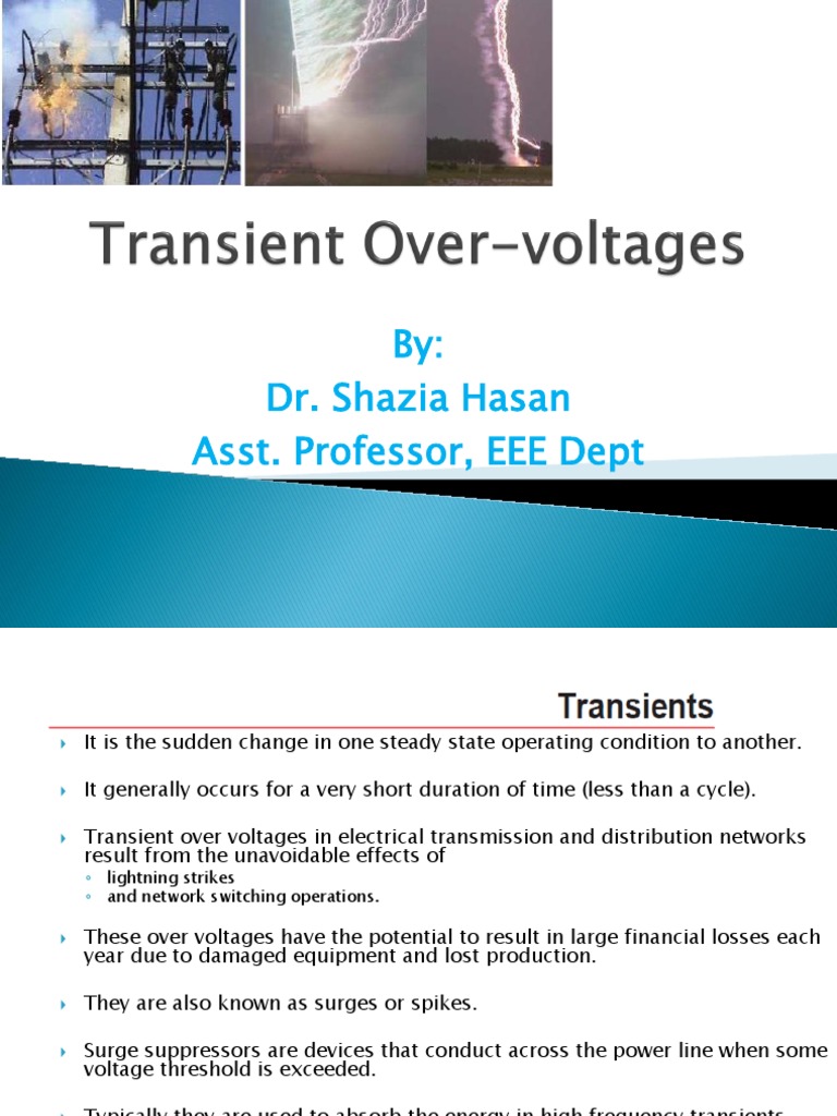 Transient Over Voltages | PDF | Capacitor | Electric Arc