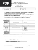 New India Floater Mediclaim Proposal Form | PDF | Underwriting | Insurance