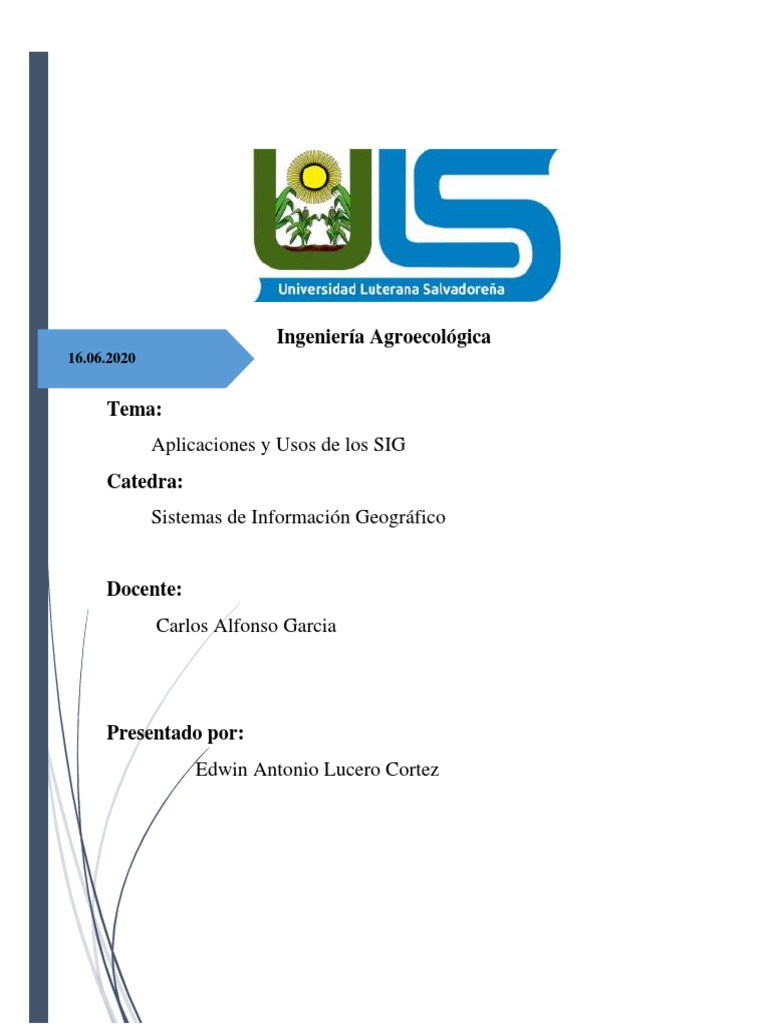 Aplicacion de Los SIG | PDF | Sistema de información geográfica | Los ...