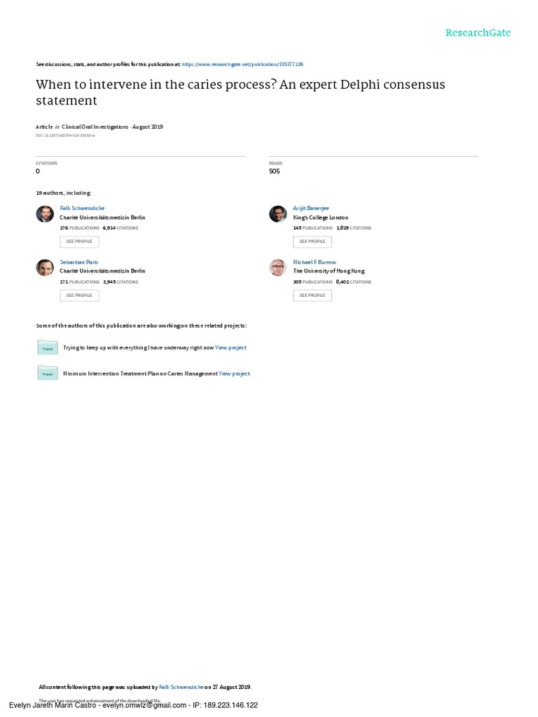 Schwendicke+2019-When+to+intervene+in+the+caries+process +An+expert+Delphi+consensus+statement ...