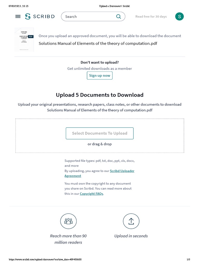 Upload A Document - Scribd 3 PDF | PDF