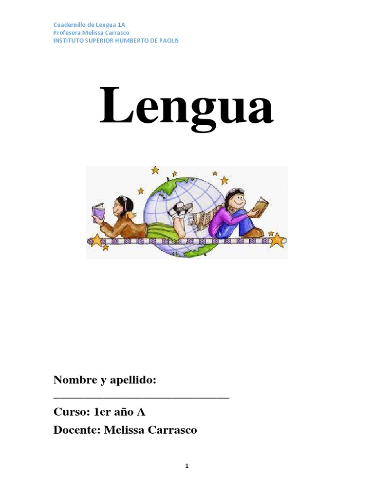 CUADERNILLO 1ero LENGUA ANUAL PDF | PDF | Comunicación | Palabra