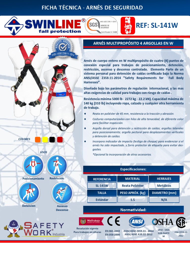 FT Arnés Swinline SL 141W | PDF