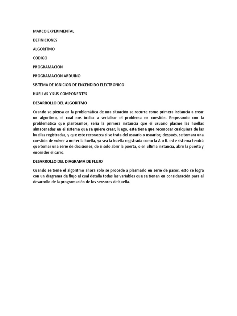 Marco Experimental | PDF | Algoritmos | Programación de computadoras