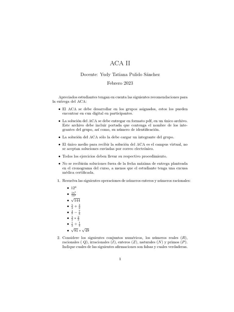 Aca Ii Administracion 2023V01 | PDF | Aritmética | Análisis complejo