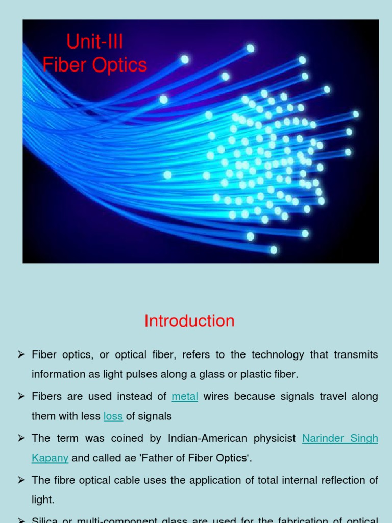 1.optical Fibers | PDF | Optical Fiber | Refractive Index