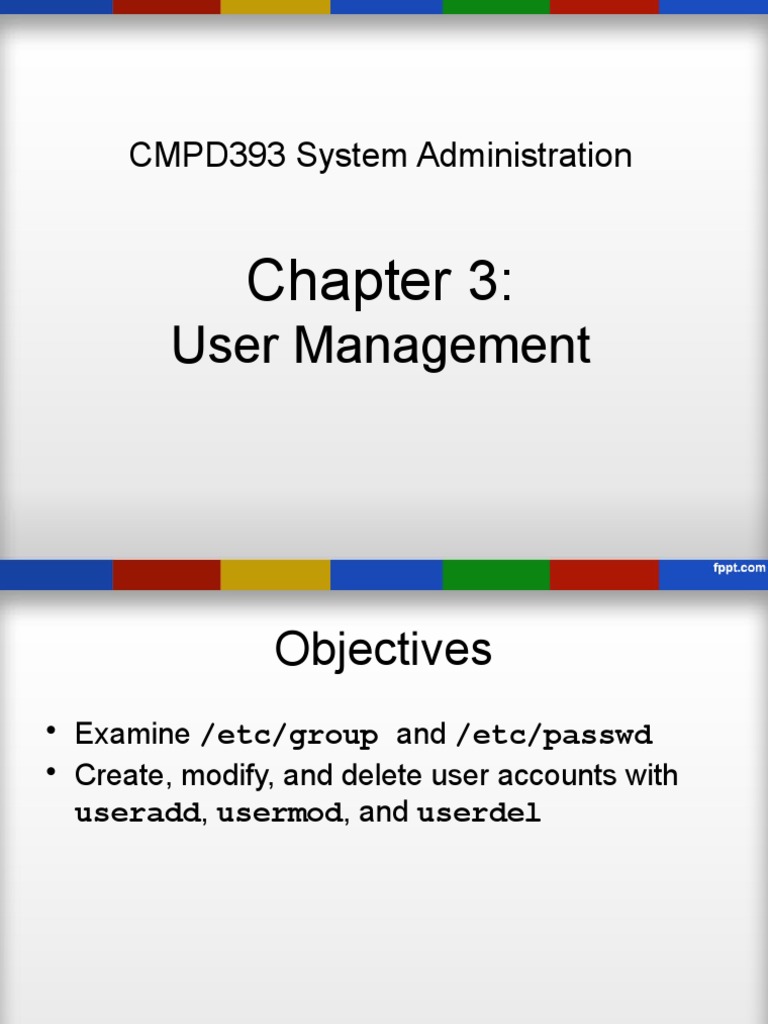 Chapter 3 - User Management | PDF | Superuser | User (Computing)