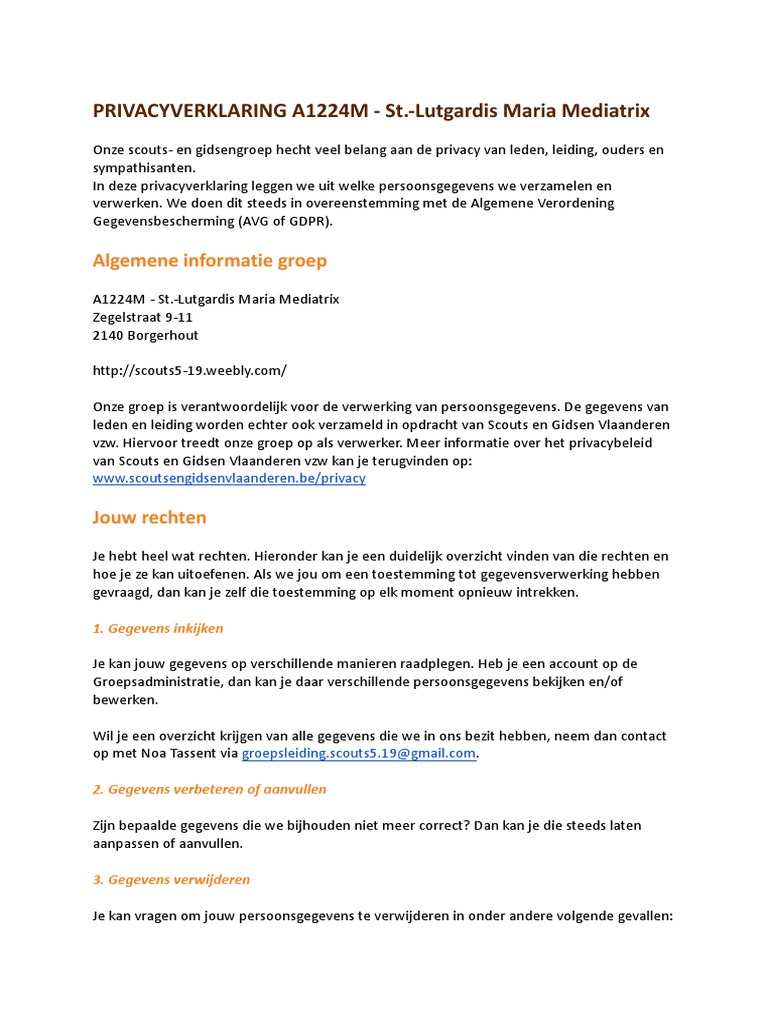 Privacyverklaring A1224m - ST | PDF