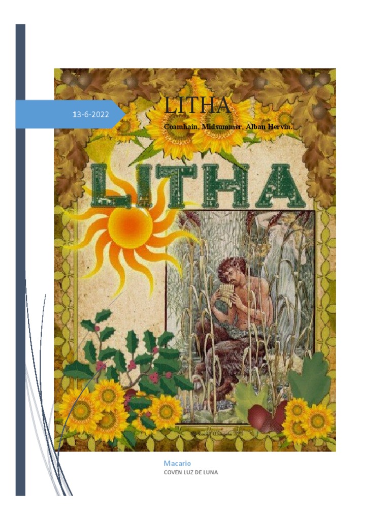 Celebración de Litha y Rituales | PDF | Agua