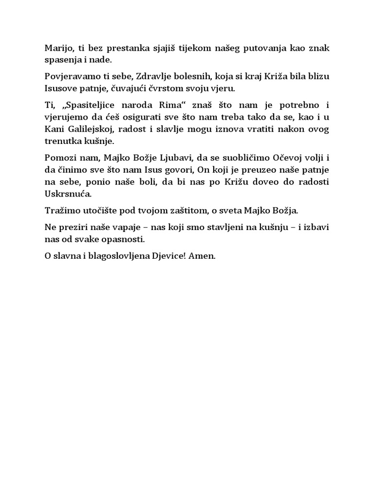 Molitva Pape Franje U Vrijeme COVID-19 | PDF