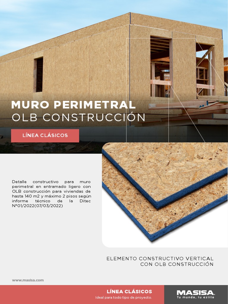 Muro Perimetral con OLB Construcción | PDF | Paneles de yeso ...