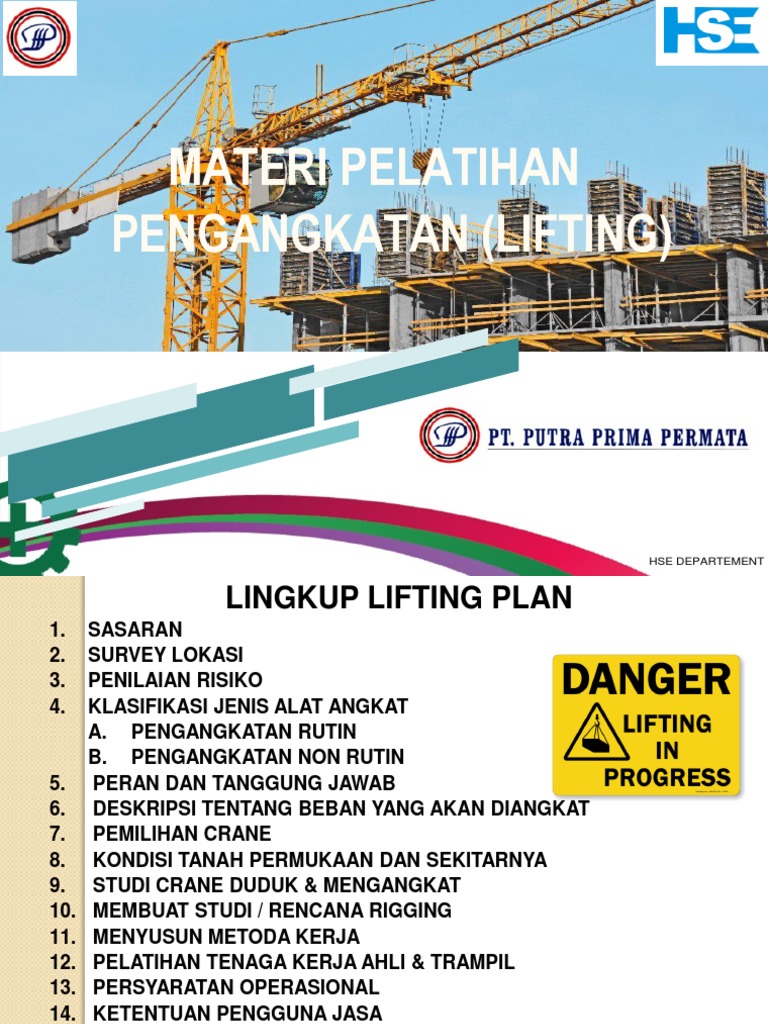 D. Materi Pelatihan Pengangkatan (Lifting) | PDF