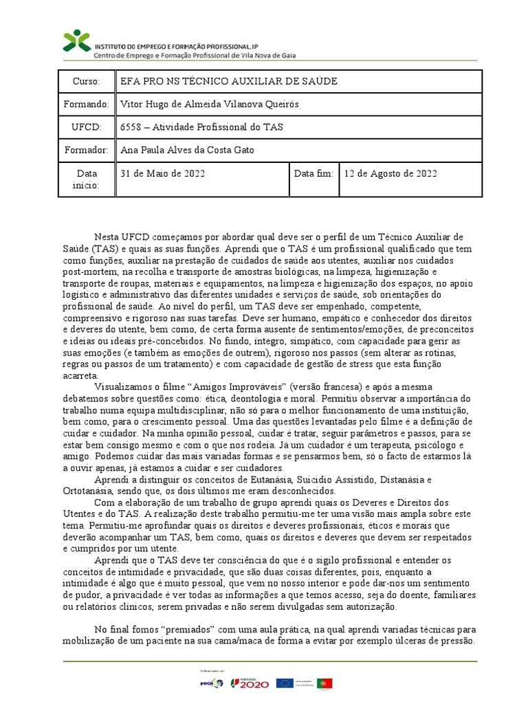 Pra Ufcd - 6558 | PDF | Experiência