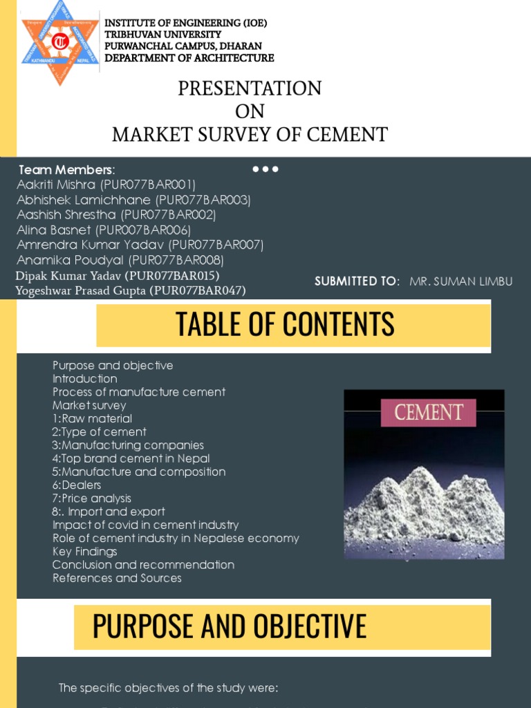 Cement Presentation | PDF | Cement | Concrete